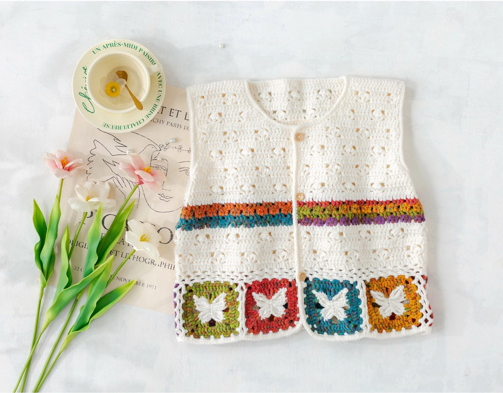 Butterfly Vest Crochet Pattern – Susan's Family Crochet Yarn