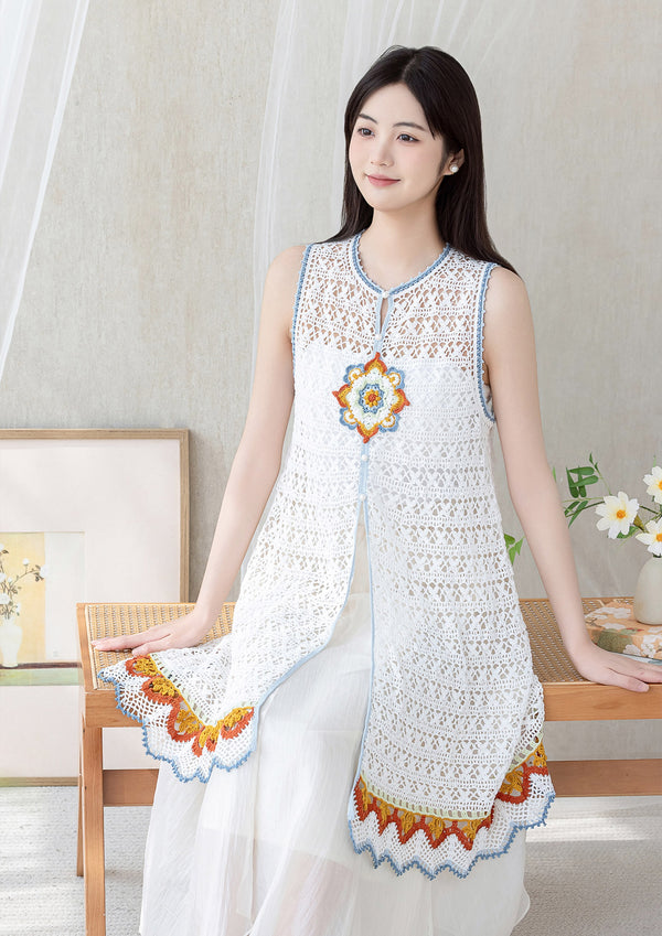 Queyu Lace Vest Crochet Pattern – Susan's Family Crochet Yarn